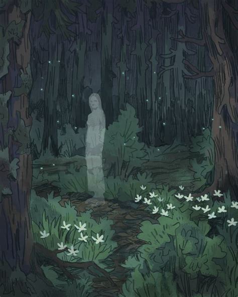 Joanna Rzepecka On Instagram Illustration For Birdmossbox From October Ghowt Spooky Woods