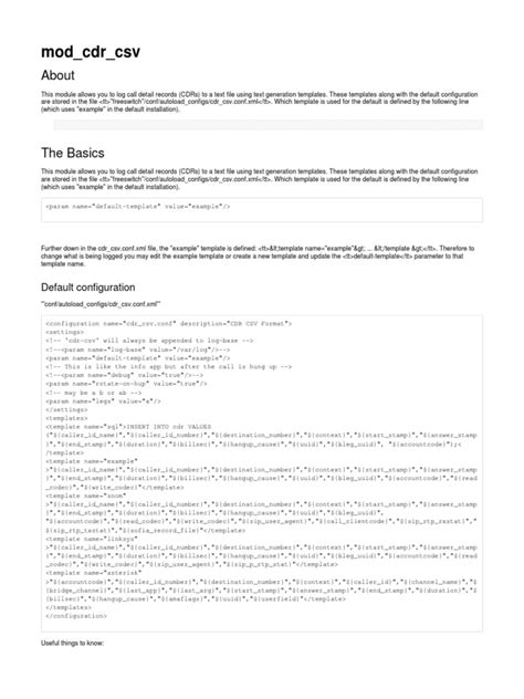 Freeswitch Mod Cdr Csv 250519 1726 5024 Pdf Postgre Sql Comma