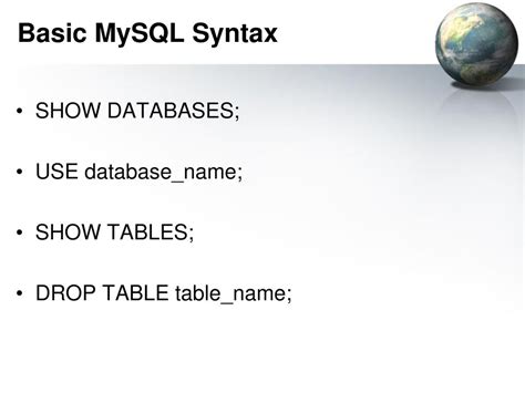 mysql tutorial ppt download