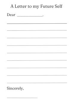 Letter To Future Self Template Freebie By Ms C In Second Tpt