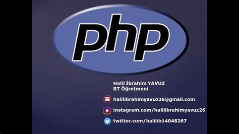 Php Ders 1 Diziler Youtube