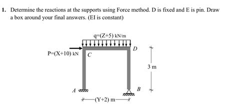 1 Determine The Reactions At The Supports Using