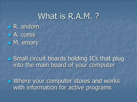 PPT Upgrading Your RAM PowerPoint Presentation Free Download ID