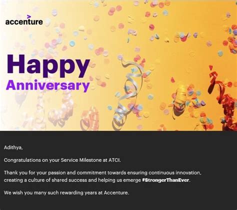 Workanniversary Accenture Technology Automation Springboot