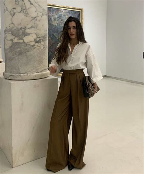 Pin By A🫀 On Outfit Inspo Wide Leg Pants Outfit Brown Wide Leg Pants