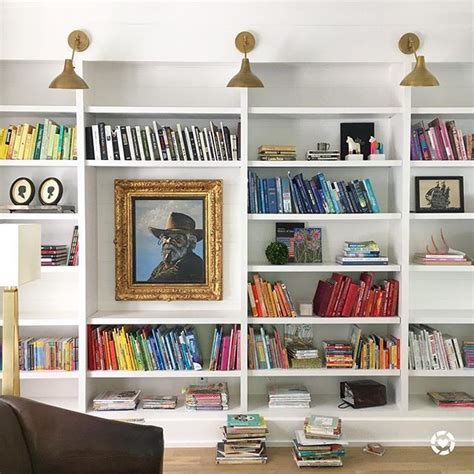 Color Coding Books White Shelves Bookshelves Shelves
