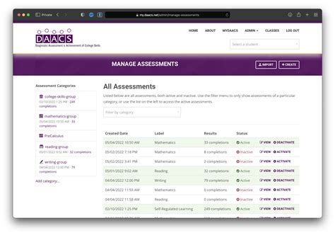Assessment Types Documentation