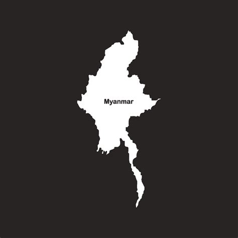 Myanmar Map Icon Vector Art At Vecteezy