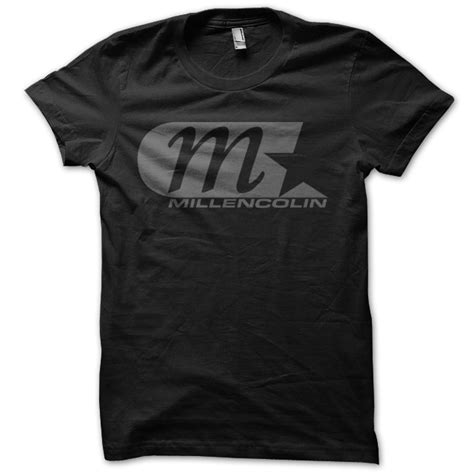 Logo T Shirt Black Grey Print Millencolin