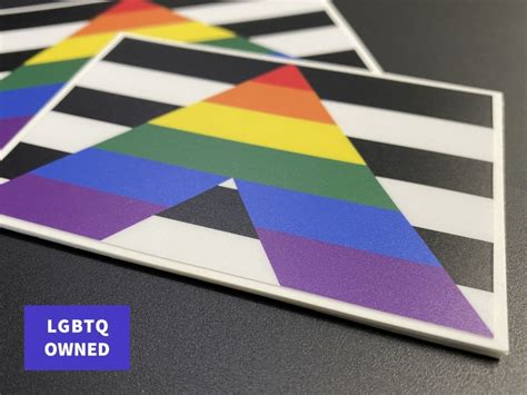 Pride Ally Flag Lgbtq Ally Sticker 5 Year Life Outside Straight