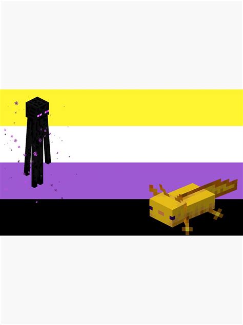 Non Binary Minecraft Sticker For Sale By Spookymim Redbubble
