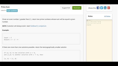 30 Prime Summath Interviewbit Mathprogramming Youtube