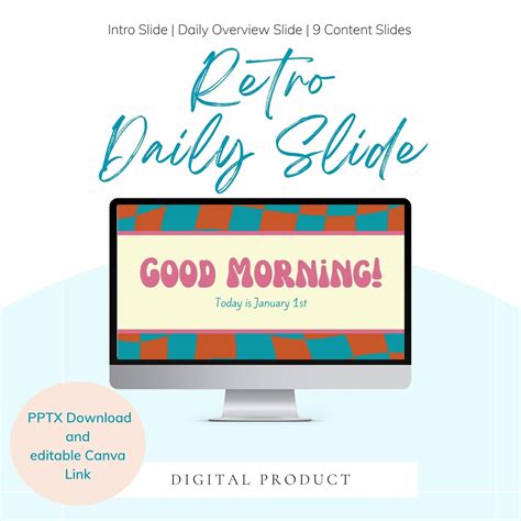 retro daily slide deck powerpoint slide templates teaching tools