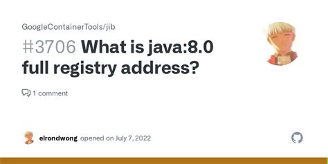 What Is Java80 Full Registry Address · Issue 3706