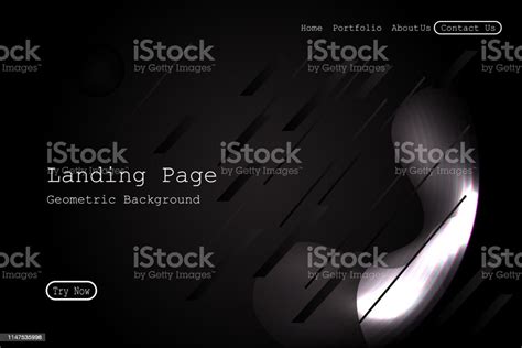 최소한의 기하학적 배경입니다 방문 페이지 서식 파일 배경 화면 배경 요소 서식 파일에 대 한 현대 추상 디자인 동적 검은 모양 구성 0명에 대한 스톡 벡터 아트 및 기타