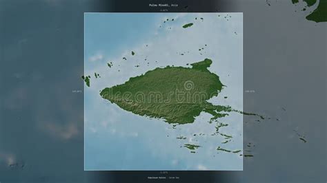 Pulau Misool Indonesia Highlighted And Labelled Physical Stock