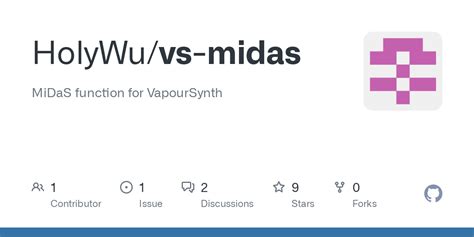 GitHub - HolyWu/vs-midas: MiDaS function for VapourSynth