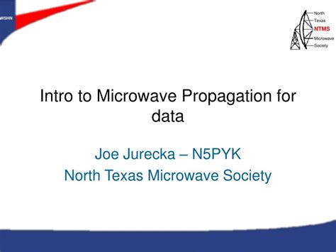 Ppt Intro To Microwave Propagation For Data Powerpoint Presentation