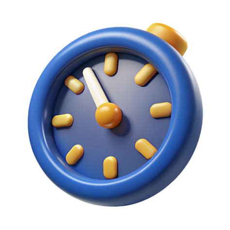 3d Render Of A Cute Cartoon Stopwatch Timer Icon 54297108 Png