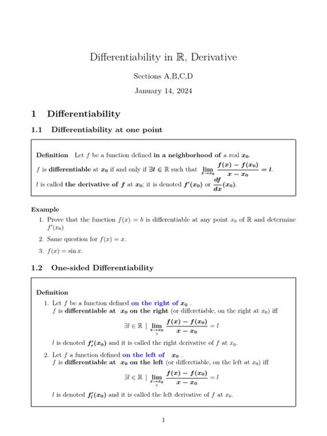 Differentiability In R Pdf Mathematical Concepts Mathematical Logic