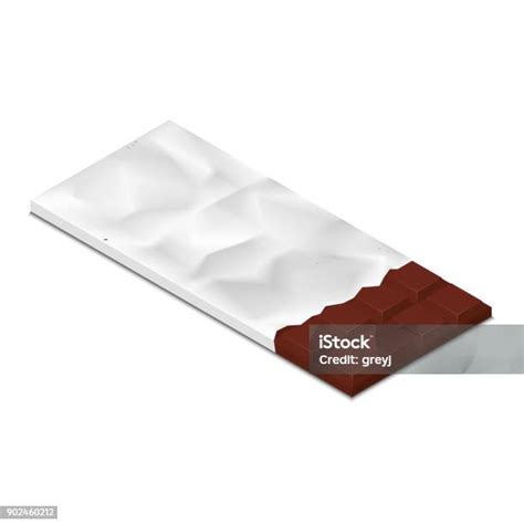 포 일 포장지에 밀크 초콜릿의 바입니다 아이소메트릭 벡터 일러스트 레이 션 0명에 대한 스톡 벡터 아트 및 기타 이미지 0명 3차원 형태 공란 Istock