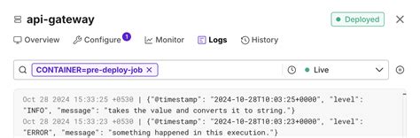 live logs kapstan documentation
