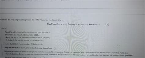 solved consider the following linear regression model for