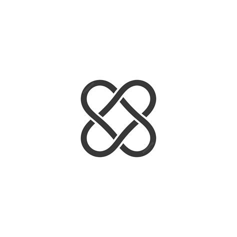 Interlocking Geometric Shape Design With Four Loops Premium Ai Generated Vector