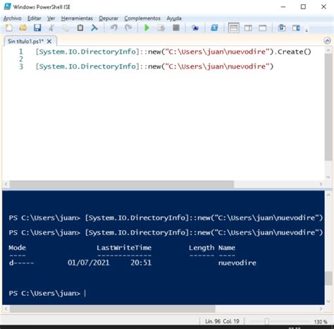Crear Un Directorio Utilizando La Clase Directoryinfo Desde Powershell Operating Systems