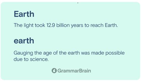 When Is Earth Capitalized Or Lowercase Grammar Examples Grammarbrain