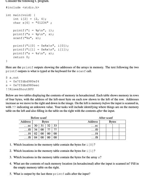 Solved Consider The Following C Program Include Int Chegg