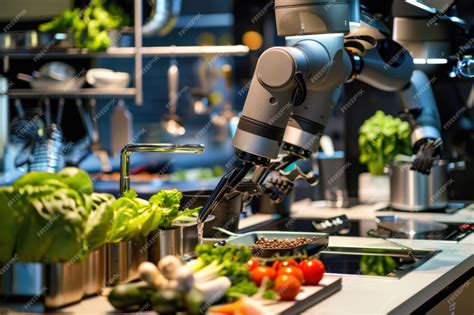 A Robot Chef Creating Dishes From Dreams Premium Ai Generated Image