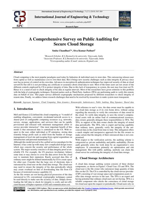 Pdf A Comprehensive Survey On Public Auditing For Secure Cloud Storage