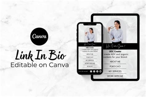 Link In Bio Canva Editable Template Graphic By Grow Your Biz · Creative