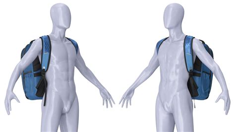 Travel Laptop Computer Backpack On Mannequin 3d Model 89 3ds Blend