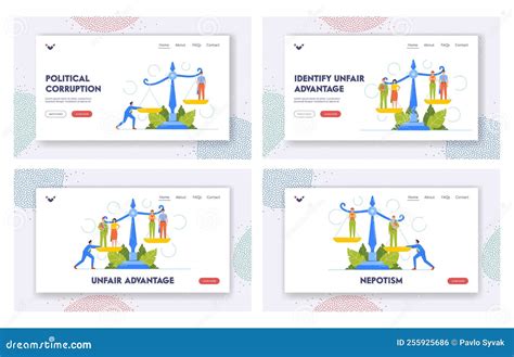 Unfair Advantage Landing Page Template Set Inequality Discrimination