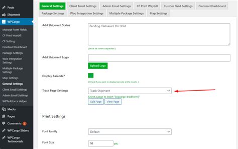 How To Setup Tracking Page Wpcargo