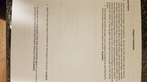 Solved Chapter 4 Worksheet Dent Name 1 Joanna Has Short