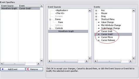 solved how to create events on waveform cursors ni community