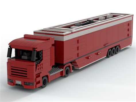 Lego Moc Race Car Transport Truck By Tertius1 Rebrickable Build