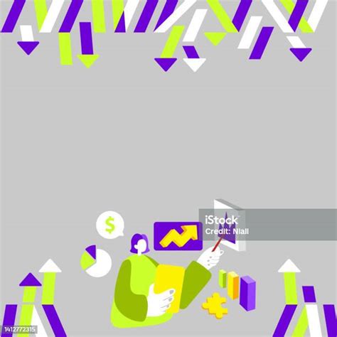 화면에 현재 업데이트를 보여주는 사업가 프리젠 테이션 보드에 새로운 증가를 표시하는 태블릿을 들고있는 여성 최근 데이터에 대해 이야기하는 임원 개념에 대한 스톡 벡터 아트