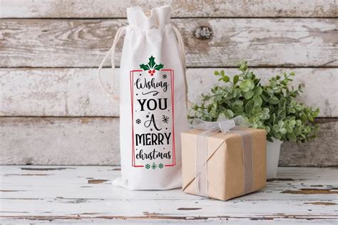 Christmas Wine Bag Svg Bundle So Fontsy
