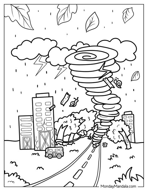 20 Tornado Coloring Pages Free Pdf Printables