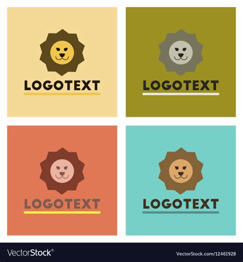 Free Assembly Flat Icons Nature Lion Logo Vector Image Nohatcc
