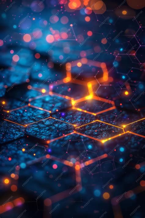 Premium Photo Abstract Isometric Hexagonal Grids With Molecular Icons Creating A Cohesive Design