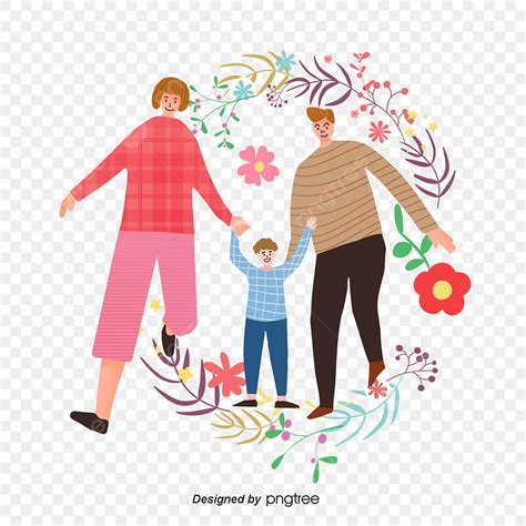 카툰 온화 가정 활동 인물 일러스트 원소 섭화 가족 캐릭터 만화 Png 일러스트 및 Psd 이미지 무료 다운로드 Pngtree