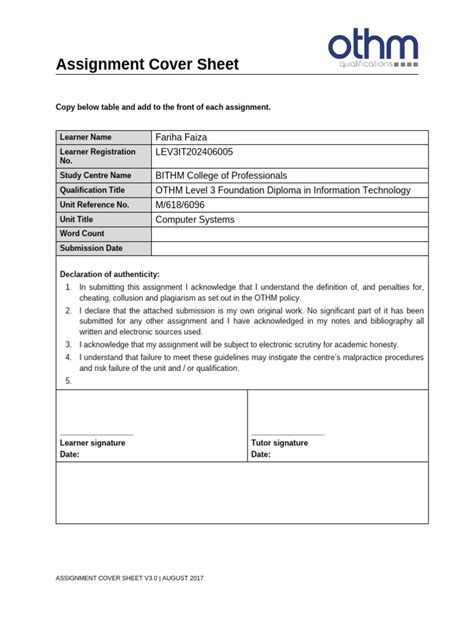 Computer System Assignments 1 Pdf Personal Computers Central Processing Unit