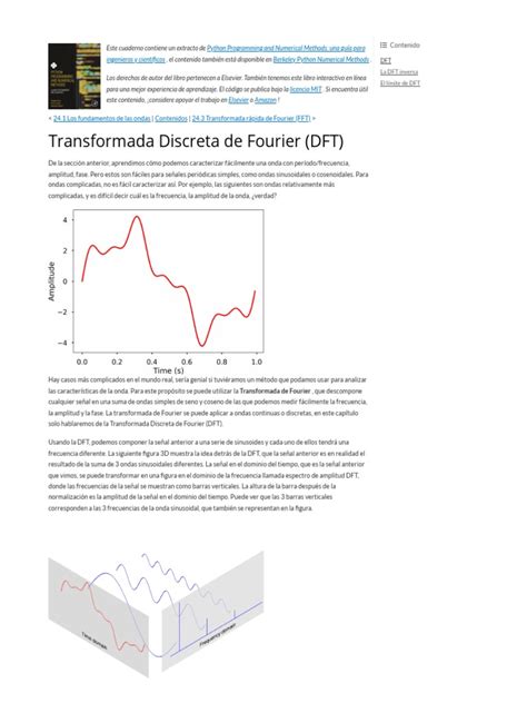Transformada Discreta De Fourier Dft Métodos Numéricos De Python Pdf Transformada