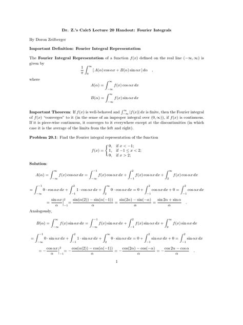 L20 Pdf Trigonometry Special Functions