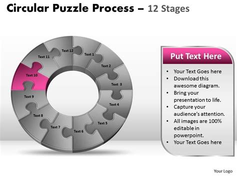 Components Flow Circular Puzzle Process PowerPoint Presentation Sample Example Of PPT